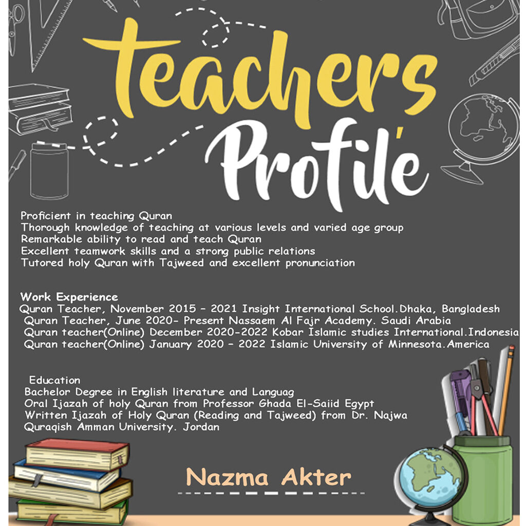 Teachers Profile - Light of Quraan
